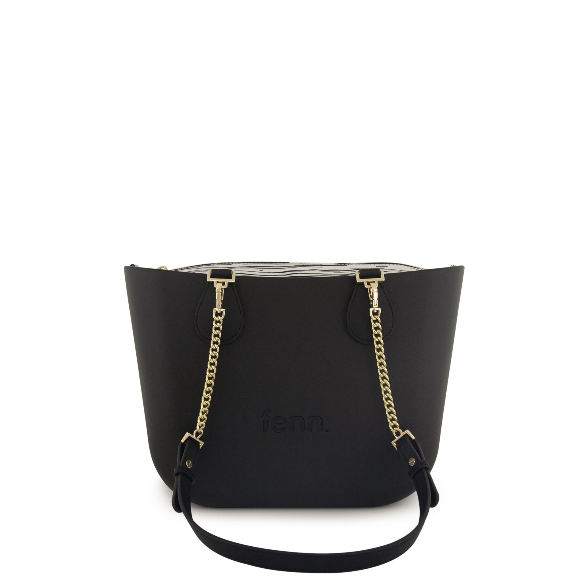 Petite-Black-Pattern Inner- Gold Inner- Black/Gold Chain | Fenn Collection